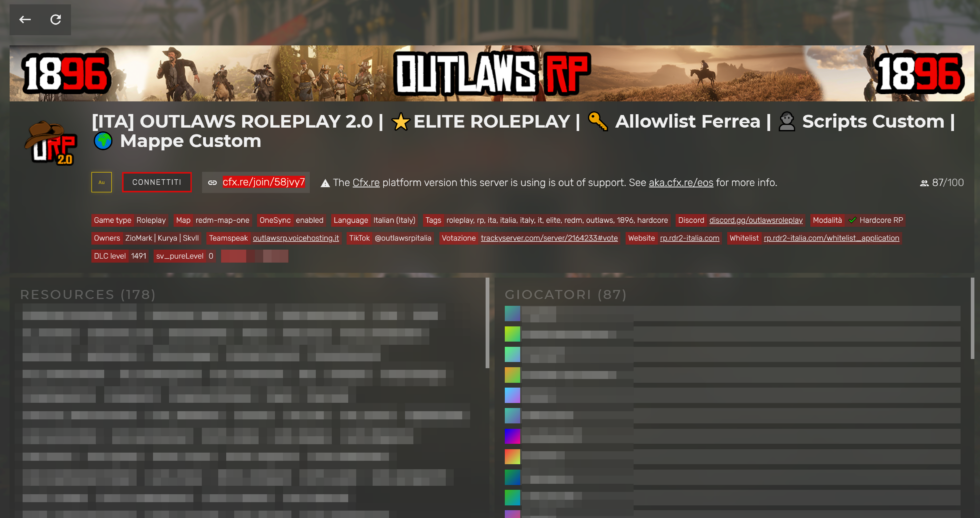 RedM - Outlaws Roleplay
